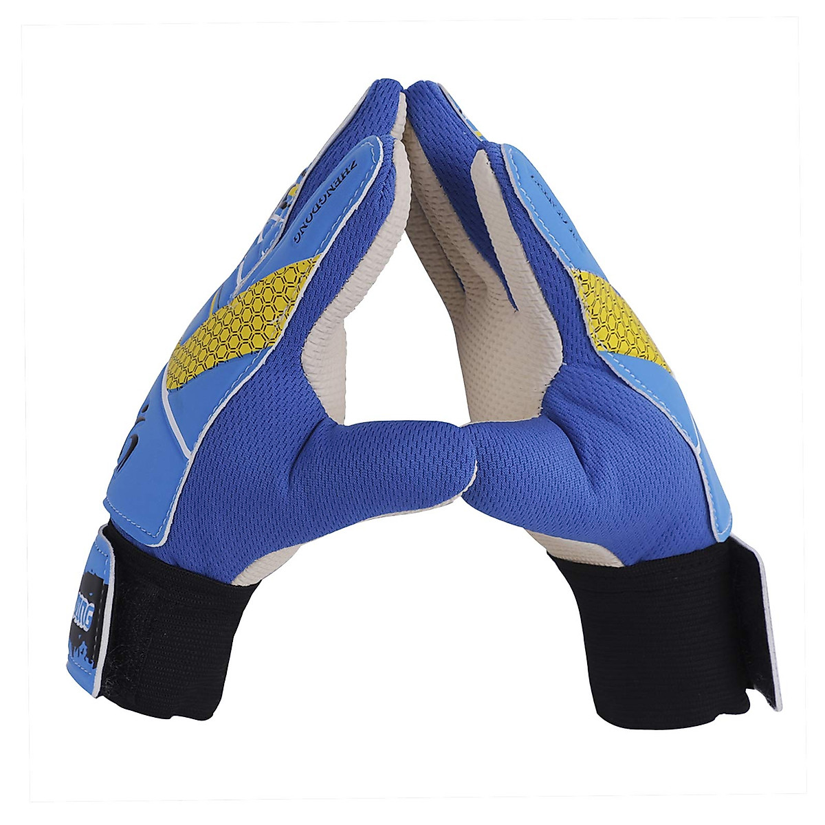 Soccer Goalkeeper Gloves for Kids Adults, Non-Slip Wear Resistant SBR Palm Football Goalie Gloves with Strong Grip Prevent Injuries Fingersave Goal Keeper Gloves for The Toughest Saves