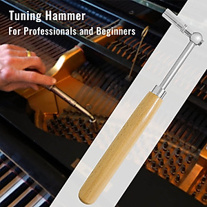 6 Pcs Piano Tuning Kit, Professional Piano Tuner Tools with Piano Tuner Hammer Mute and Piano Tuning Lever for Beginner and Professional Tuner