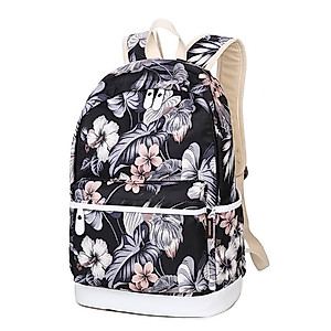 Joymoze School Backpack for Girl Cute Backpack Set 3 Pieces for Women Floral