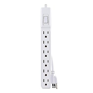 CyberPower MP1044NN Power Strip, 6-Outlets, 2-Foot Cord, Multi Pack, White