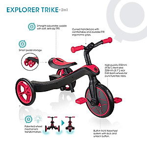 Globber Explorer Trike 2 in 1 - Red