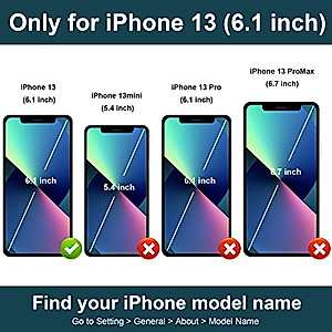 Folosu Compatible with iPhone 13 Case Wallet with Card Holder, 360°Rotation Finger Ring Holder Kickstand Protective RFID Blocking PU Leather Double Buttons Flip Shockproof Cover 6.1 Inch Mint Green