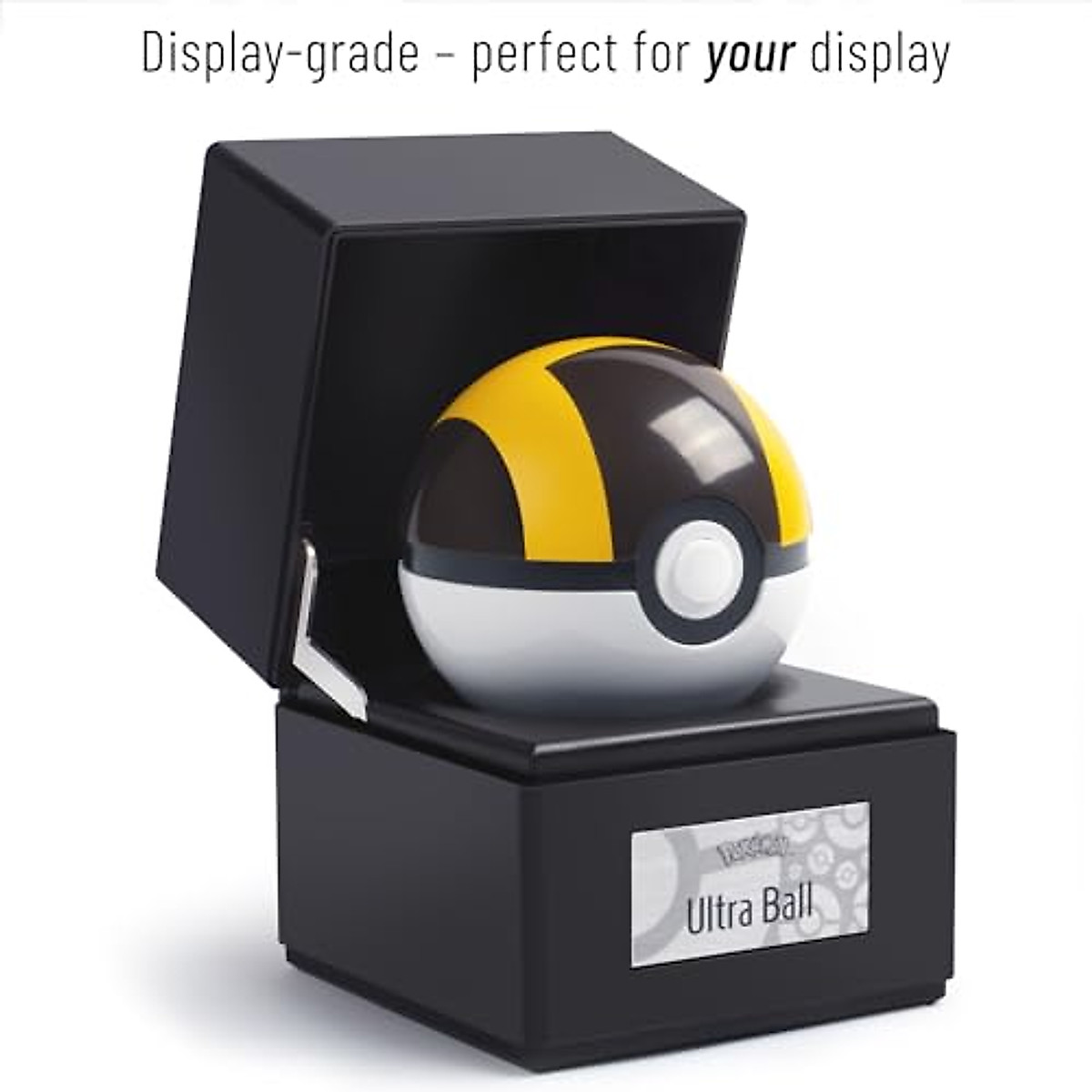 Pokémon Poké Ball Authentic Replicas - Realistic, Electronic, Die-Cast Poké Ball with Display Case Light Features - by The Wand Company (Ultra Ball)