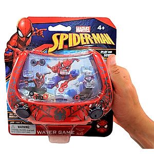 Marvel Classic Handheld Water Game (1 Unit Spiderman) Superhero Spiderman Style. Water Ring Arcade Toy Just Add Water. Stress Relief Fidget Toy for Kids and Adults. Game Toy. B-6901-1