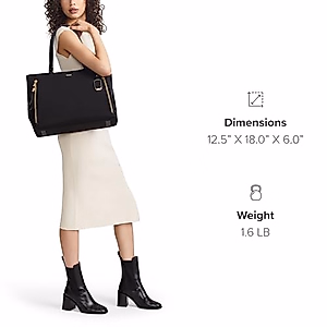 TUMI - Voyageur Valetta Large Tote - 15" Laptop Purse for Business, Travel - Stain, Water-Resistant - Crossbody Strap - Deep Plum