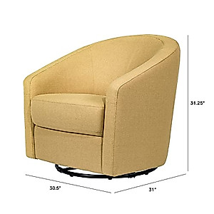 babyletto Madison Swivel Glider in Performance Dijon Eco-Twill, Water Repellent & Stain Resistant, Greenguard Gold and CertiPUR-US Certified