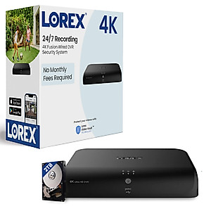 Lorex 4K 8 Channel Wired 2TB DVR - Smart Motion Detection, Face Recognition, Smart Home Voice Control – Add to Lorex Security Cameras for Indoor Outdoor Surveillance Protection