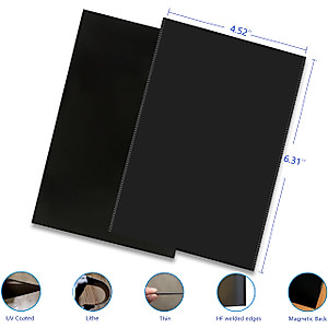 Mositear 10 Pack 4"x6" Premium Super Slim Magnetic Picture Pockets Frames with Black Holds 4 x 6 inches Photo for Refrigerator | NEW VERSION | EASE of INSERTING