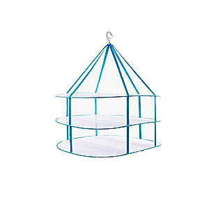 Fashion & Lifestyle Large Size Sweater Hanging Dryer, 3 Tier Folding Drying Rack, Lay Flat to Dry Mesh Clothes Hanger for Sweater, Delicates and Swimsuit 30.3 inches L x 24 inches W x 30.7 inches H