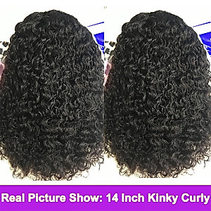 Headband Wigs Afro Curly Headband Wig for Black Women Human Hair Water Wave Natural Hair Women's Headband Wig Deep Wave 10 Inch 150% Density Machine Made No Lace deep Curly Front Headband Wig wigs