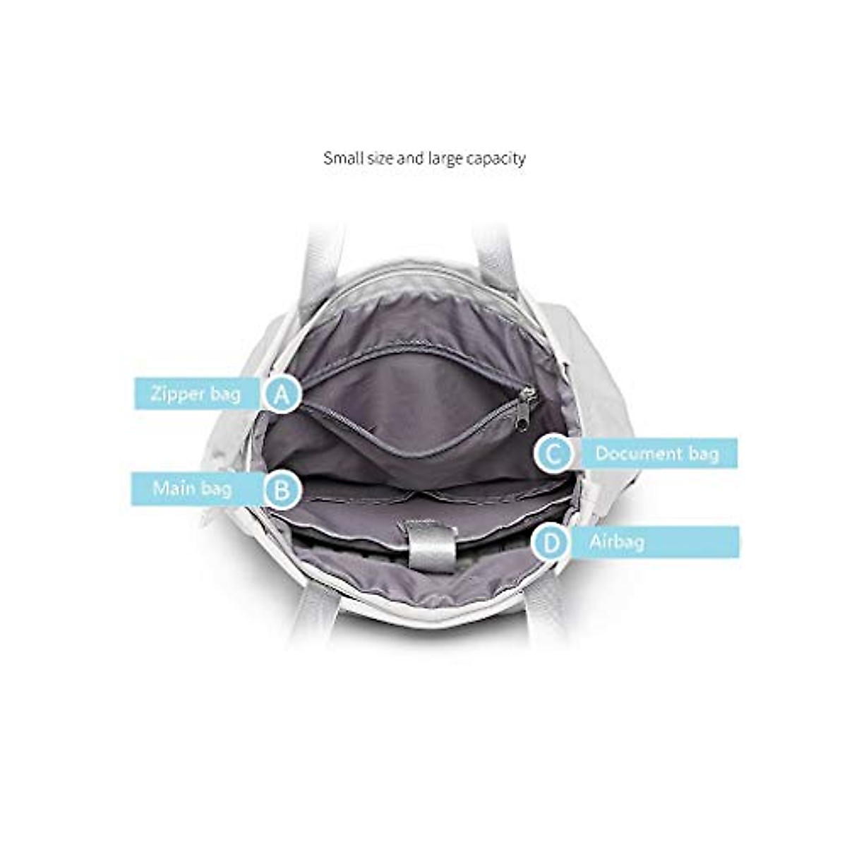 Waterproof Stylish Laptop Backpack Women Korean Oxford Canvas (Black 15.6 inch)