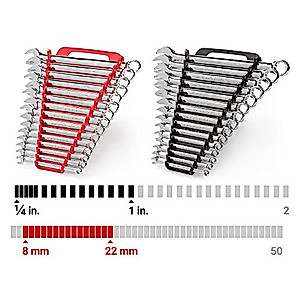 TEKTON Combination Wrench Set, 30-Piece (1/4-1 in., 8-22 mm) - Holder | 90191