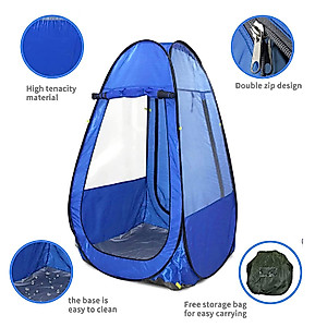 Sports Pop Up Tent for Shade | Personal Single Person Shelter Sport Tents Waterproof for Bad Weather, 2 Clear Sides, 2 Doors for Watching Events Games, for Camping Hiking Fishing Beach Outdoor