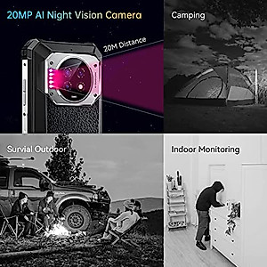 OUKITEL WP19 Rugged Smartphone Unlocked, 21000mAh Battery 8GB 256GB Android 12 Cell Phone, 64MP Camera 20MP Night Vision, 6.78" FHD+ Rugged Phone, Waterproof Mobile Phone Unlocked 4G Dual Sim OTG NFC