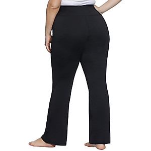 Hanna Nikole Workout Pants with Pockets High Waist Yoga Pants for Women Plus Size 24W Black