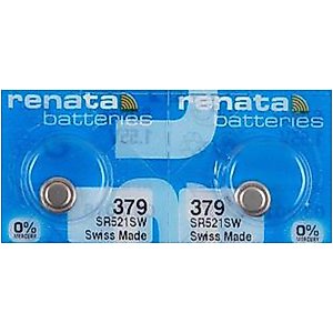 Renata Watch Battery Swiss Made Renata 379 or SR521SW OR AG0 1.5V (3 Batteries, 379 or SR 521 SW)