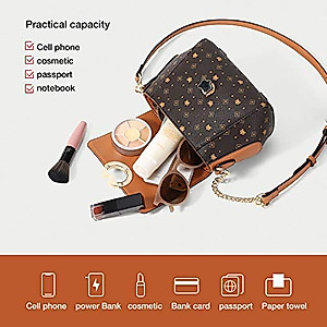 FOXLOVER Mini PVC Leather Crossbody Bag for Women Small Chain Shoulder Bags Purses for Ladies Signature Handbags