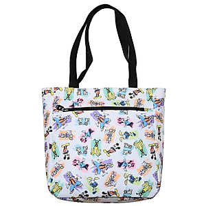 Disney Zipper Tote Travel Bag Mickey Minnie Donald Daisy Goofy Pluto Print