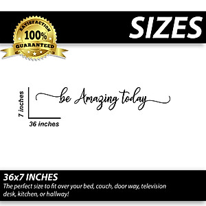 My Vinyl Story - Be Amazing Today - Wall Decals for Bedroom Inspiring Motivational Decal Quote Religious Words and Saying Sticker Sign Family Decor Removable Vinyl for Living Room Home 36x7 Inches
