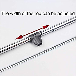 Drop-Down Wardrobe Lifting Rails, Adjustable Wardrobe Clothes Rail, Black Nickel-Plated Width Adjustable, Saving Space, Bearing 30KG (Size : 660-890mm)