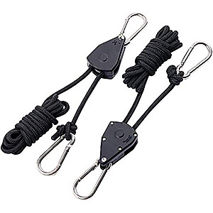 VIPARSPECTRA 6 Pair of 1/8 inch Heavy Duty Adjustable Grow Light Rope Hanger for Grow Light Fixtures & Gardening, 150lb Capacity