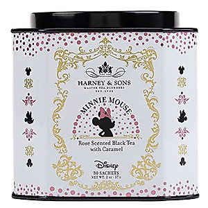 Harney & Sons Minnie Mouse Blend, Disney | 30 sachets Rose Scented Black Tea with Caramel