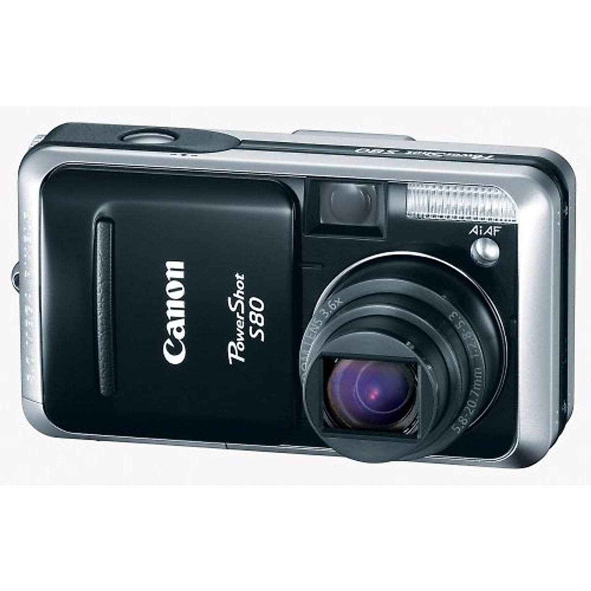 Canon Powershot S80 8MP Digital Camera with 3.6x Wide Angle Optical Zoom