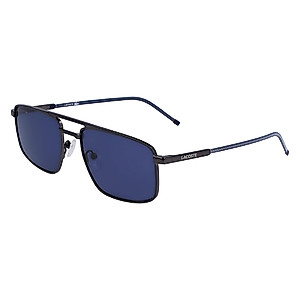 Lacoste Men's Sunglasses L255S - Matte Dark Grey with Solid Blue Lens