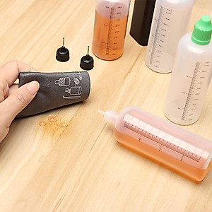 HUIZHU 10pcs Empty 120ml PE Unique Dropper Bottle DIY Liquid dispensor Bottle Liquid Refill Bottle Liquid applicator Bottle Liquid dispensor (Mixed Colors, 120ml x 10pcs)