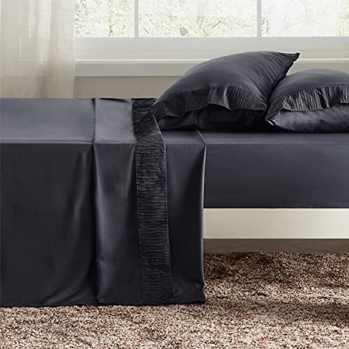 Bedsure White California King Mattress Pad Bundle California King Sheets Grey