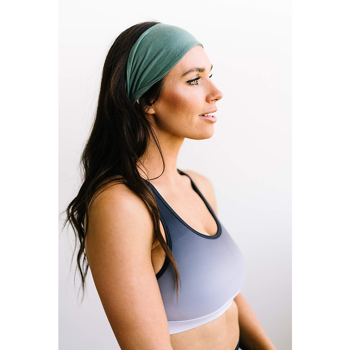 Maven Thread Serenity Wide Workout Headbands for Women, 4" Thick Non Slip Sweatbands, 2 Pack, Black, Yoga, Exercise, Running