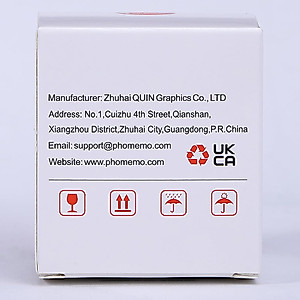 Multi-Purpose Square Self-Adhesive Label for Phomemo M110/M221/M220/M120/M200 Label Printer,1.97"x3.15"(50x80mm),100 Labels/Roll, Black on White