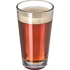 Carlisle FoodService Products Alibi Round Glass Clear Glass for Restaurants, Catering, Kitchens, Plastic, 16 Ounces, Clear