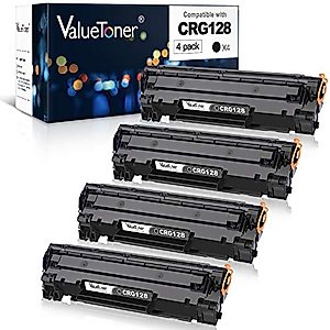 Valuetoner Compatible Toner Cartridge Replacement for Canon 128 CRG-128 3500B001AA ImageCLASS D530 D550 MF4570dw MF4770n MF4880dw MF4890dw MF4450 MF4420n FaxPhone L190 L100 Printer (Black, 4 Pack)