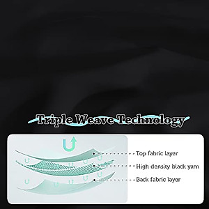 StangH Ivory White Velvet Curtains & Black Blackout Curtains