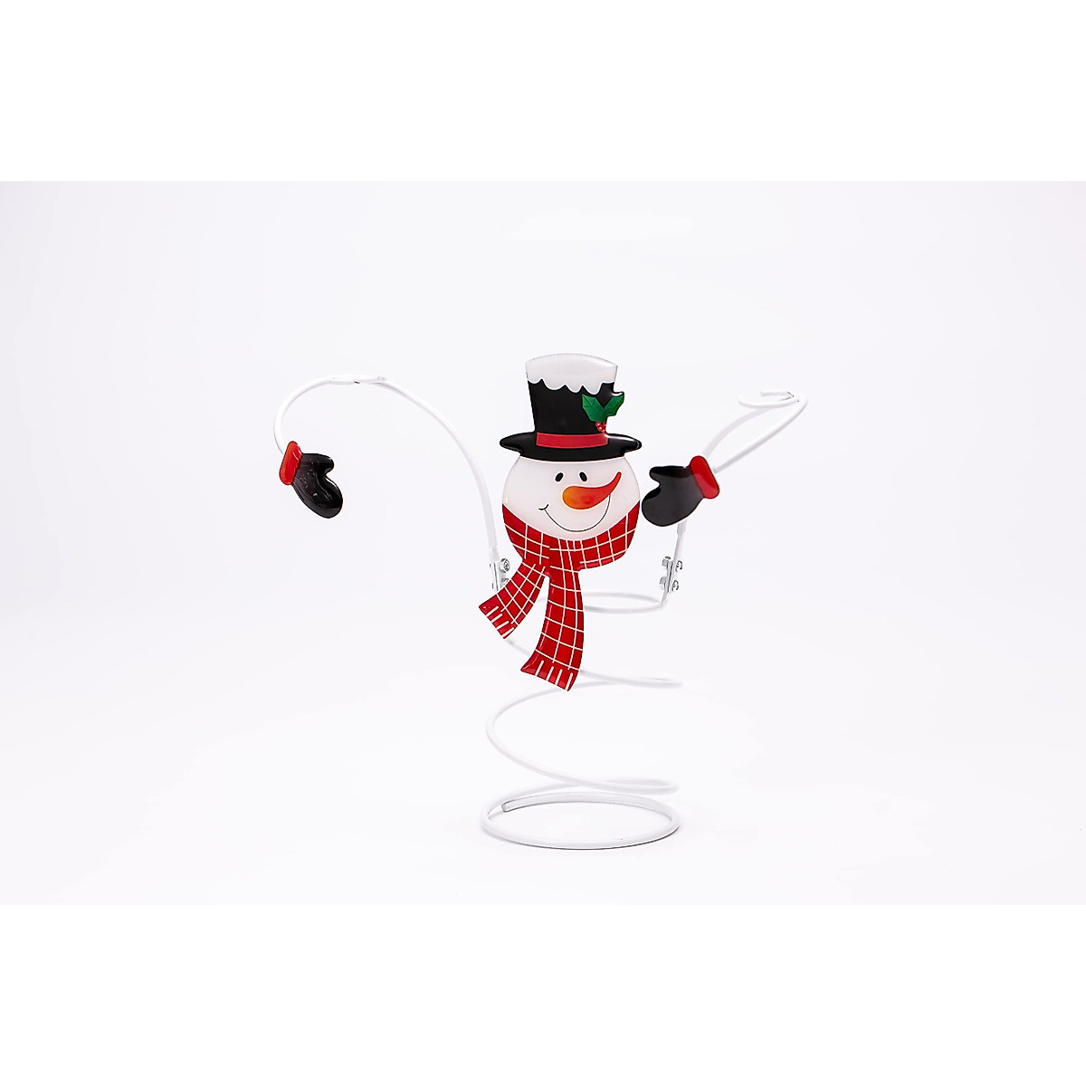 Jxueych Holiday Wine Bottle & Glass Holders Countertop, Hold 1 Wine Bottle and 2 Glasses, Perfect for Home Decor & Kitchen Storage Rack, Bar, Wine Cellar, Cabinet, Pantry, etc (Snowman)