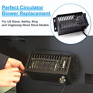 Adviace CB36 Circulator Blower Fan Kit Replacement for US Stove Ashley King Vogelzang Wood Stoves.