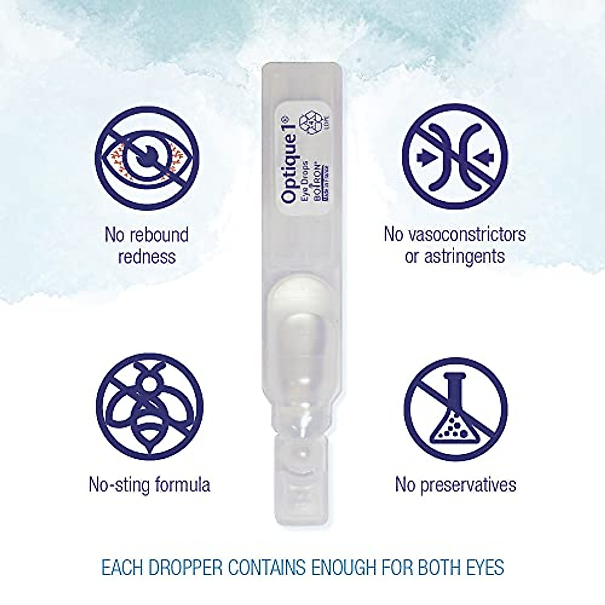 Boiron Optique 1 Eye Drops for Relief from Eye Irritation, Dry Eyes, Allergies, or Eyestrain - 30 Count