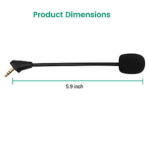 Game Mic Replacement for Kingston HyperX Cloud Alpha Gaming Headset, 3.5mm Headphone Microphone Boom