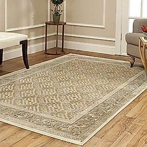 SAFAVIEH Paradise Collection Accent Rug - 3'3" x 4'7", Creme, Oriental Viscose Design, Ideal for High Traffic Areas in Entryway, Living Room, Bedroom (PAR04-404)