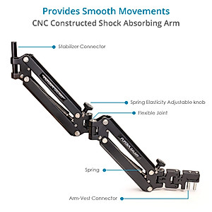 FLYCAM Galaxy Dual Arm and Vest Body Mounted Steadycam for Handheld Stabilizer for Video Camera Camcorder up to 10kg/22lbs (GLXY-AV)