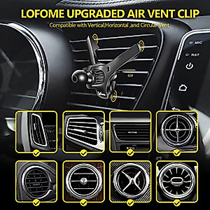 LOFOME Universal Air Vent Clip for Car Mount,Sturdy Vent Grip for Most Car Phone Holder&Wireless Car Charger-Only Vent Clip for Replace/Upgrad(Compatible with Joint Ball Diameter 0.67 in/17mm)
