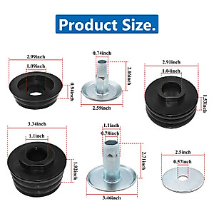 KF04060BK Body Mount Bushing Kit,Compatible with Ford F250 F350 Super Duty 2008-2016 2WD 4WD，Black