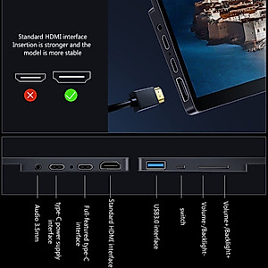 DFZ Portable Monitor 15.6 Inch HDMI 1920 X 1080p FHD IPS Screen Portable Gaming Monitor, Compatible with Laptop PC