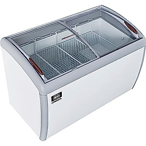 Nexel Ice Cream Freezer, Curved Glass Lid, 49"W