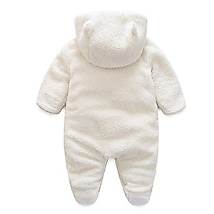 Collager Newborn Baby Winter Thicken Cartoon Sheep Snowsuit Coats Infant Boys Girls Warm Fleece Hoodie Romper Snow Wear