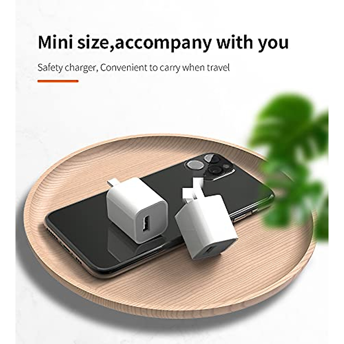 USB Wall Charger,Small iPhone Charger Box,Travel Plug Cube 5W Power Adapter for iPhone SE 2020/12 Pro Max/11 Pro Max/XR/X/8 Plus/7/6S/6S/6/5,Samsung Galaxy S7/S6/S5 Edge,LG,HTC,Huawei,Moto,Kindle