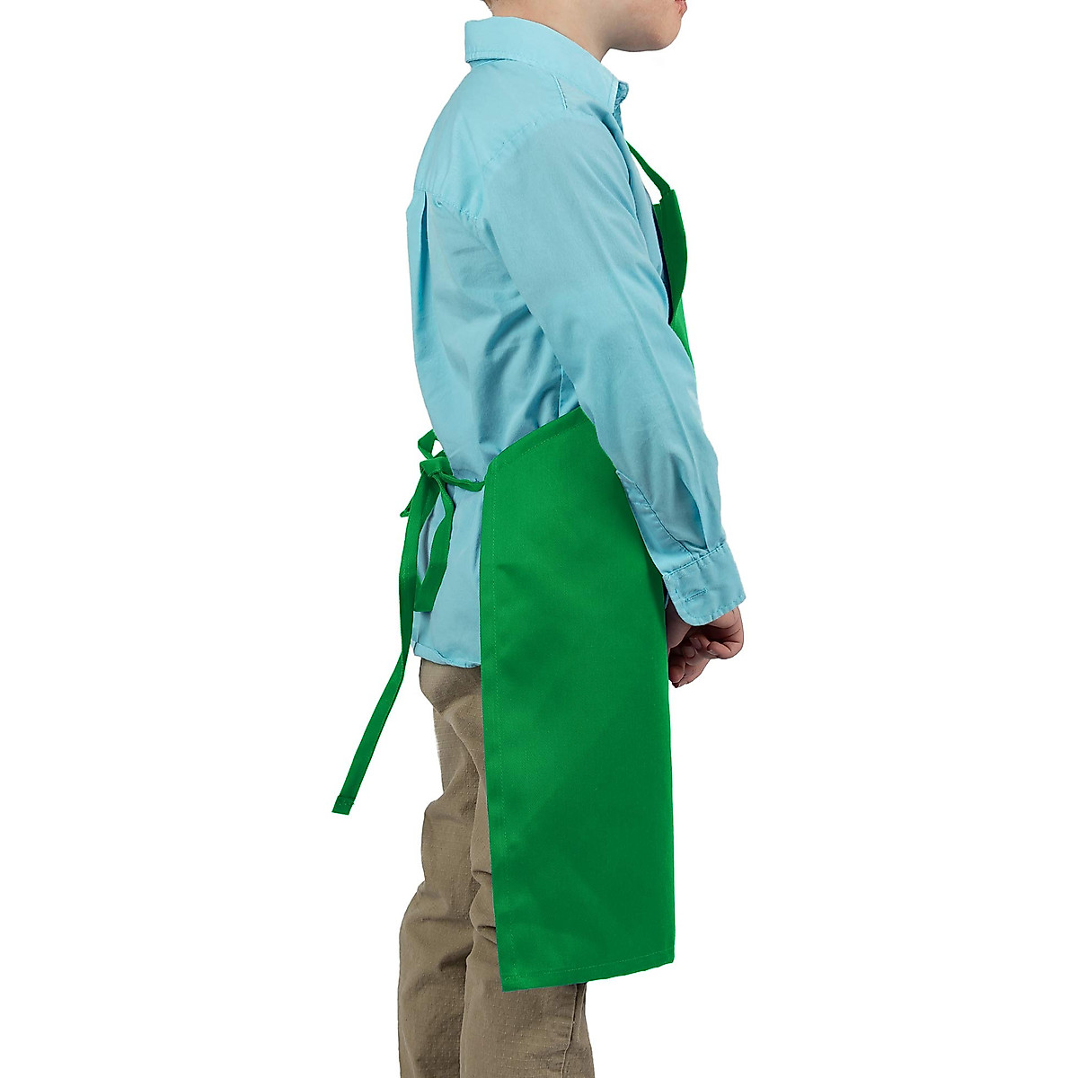 KNG Kids Cooking Apron for Girls and Boys – Medium, Kelly Green