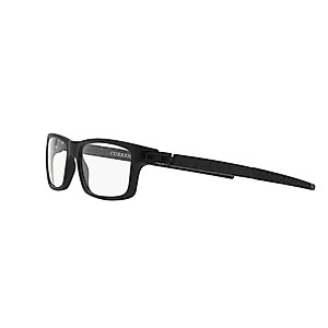 Oakley Men's Ox8026 Currency Rectangular Prescription Eyeglass Frames, Satin Black/Demo Lens, 54 mm