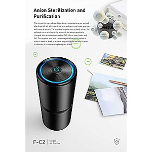 Lapurifier Car Air Purifier Ionizer, 12 Million Negative Ions for Smokers, 27dB Quiet Portable Ionic Air Purifiers for Car Small Room Removes Dust Pet Odors Pollen (California Available)